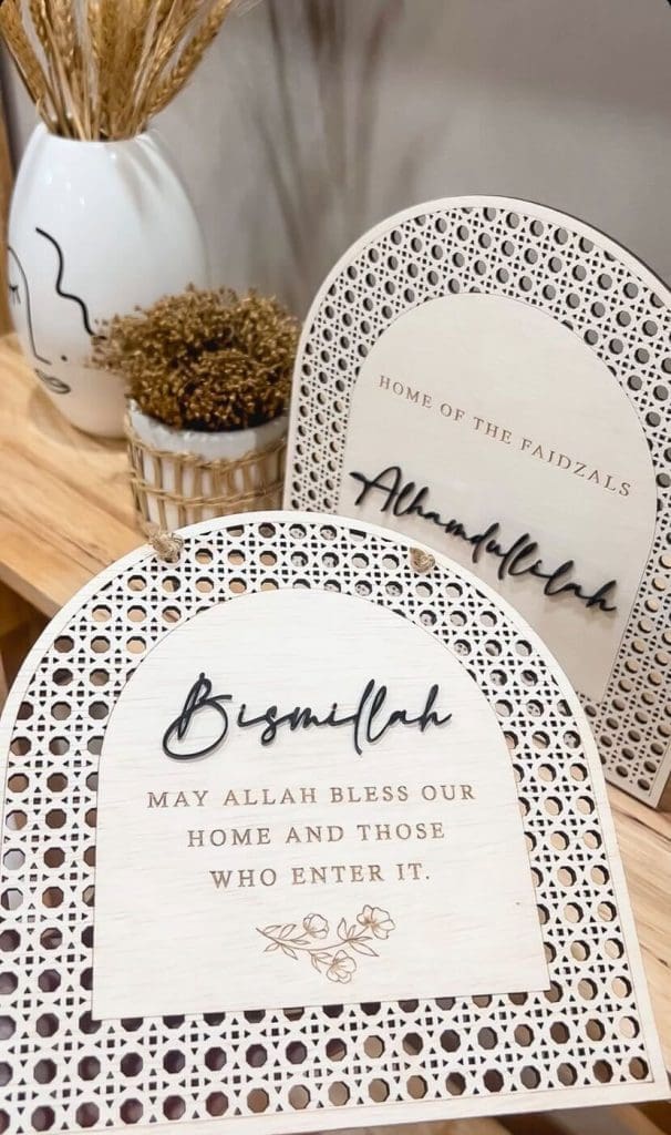 Rattan Style Home Plaque - Ohfriday!