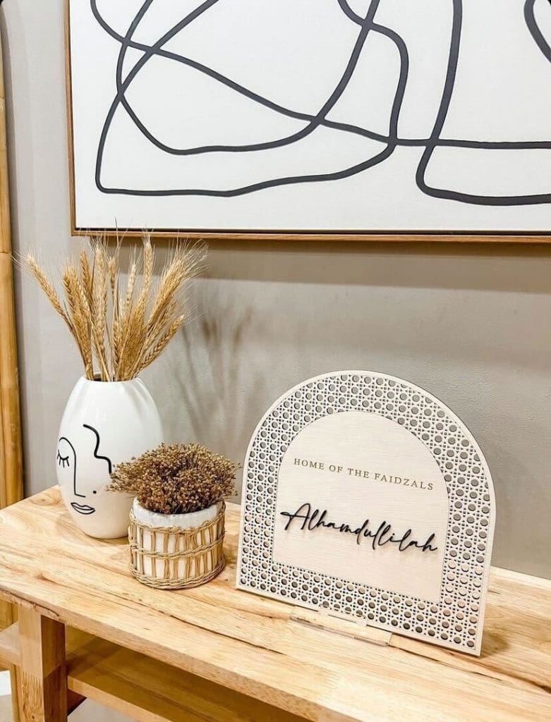 Rattan Style Home Plaque - Ohfriday!