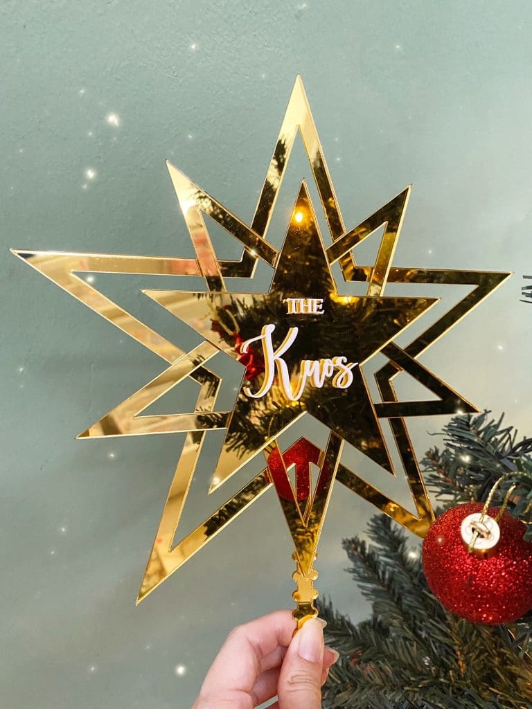 Christmas Acrylic Tree Topper - Ohfriday!