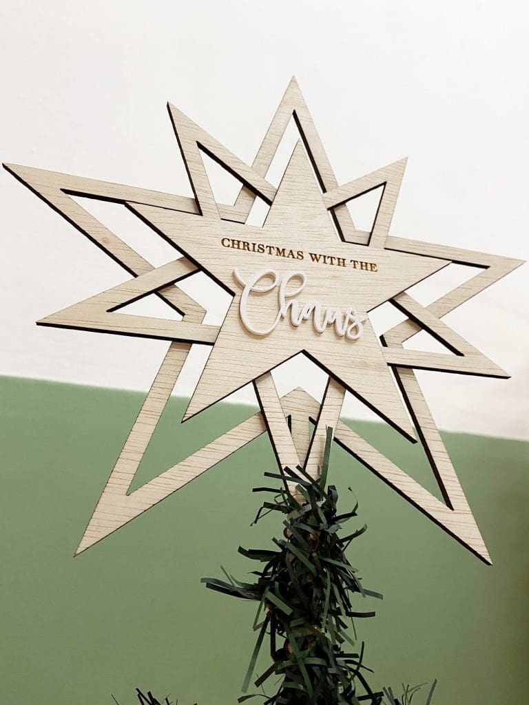 Christmas Wooden Tree Topper - Ohfriday!