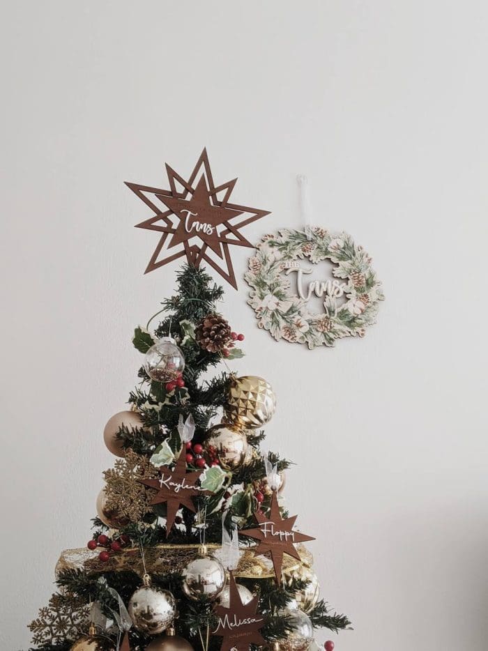 Christmas Wooden Tree Topper - Ohfriday!