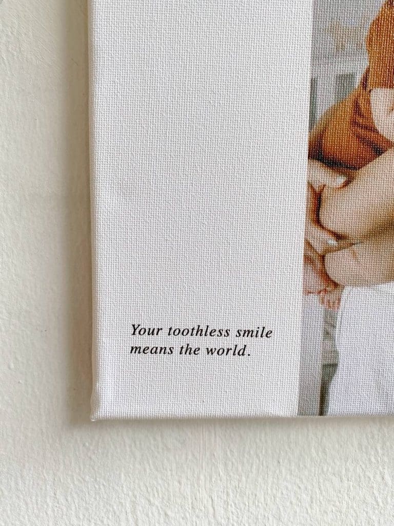 Single Photo Custom Text Canvas - Ohfriday!