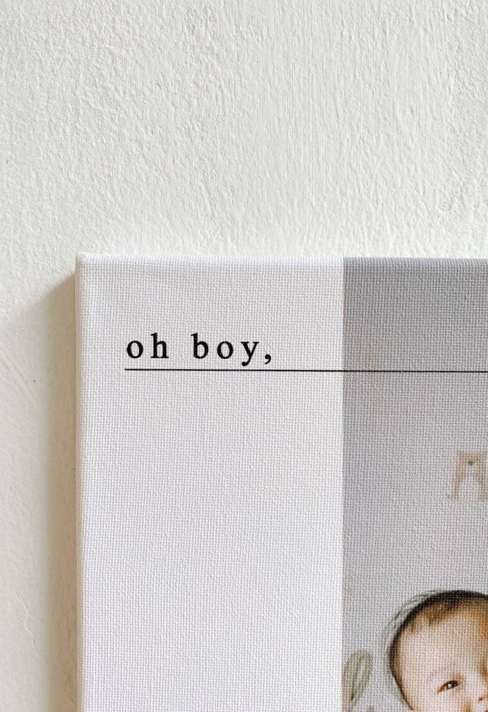 Single Photo Custom Text Canvas - Ohfriday!