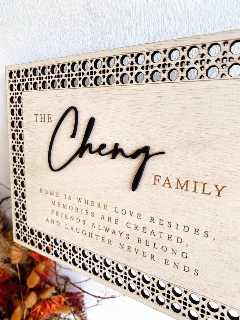 Rattan Style Rectangle Home Plaque - Ohfriday!