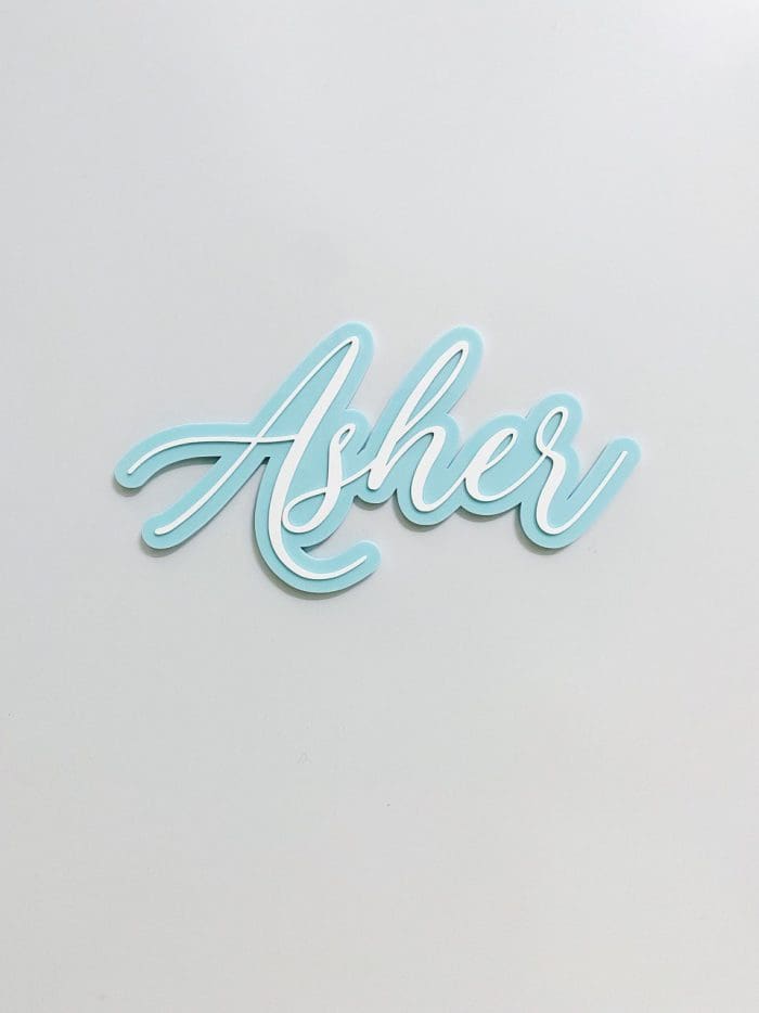 Double-Layer Colour Acrylic Name Signage - Ohfriday!