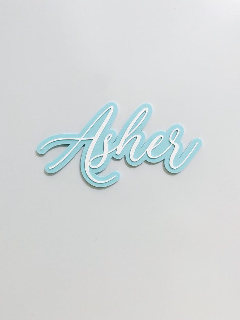 Double-Layer Colour Acrylic Name Signage - Ohfriday!