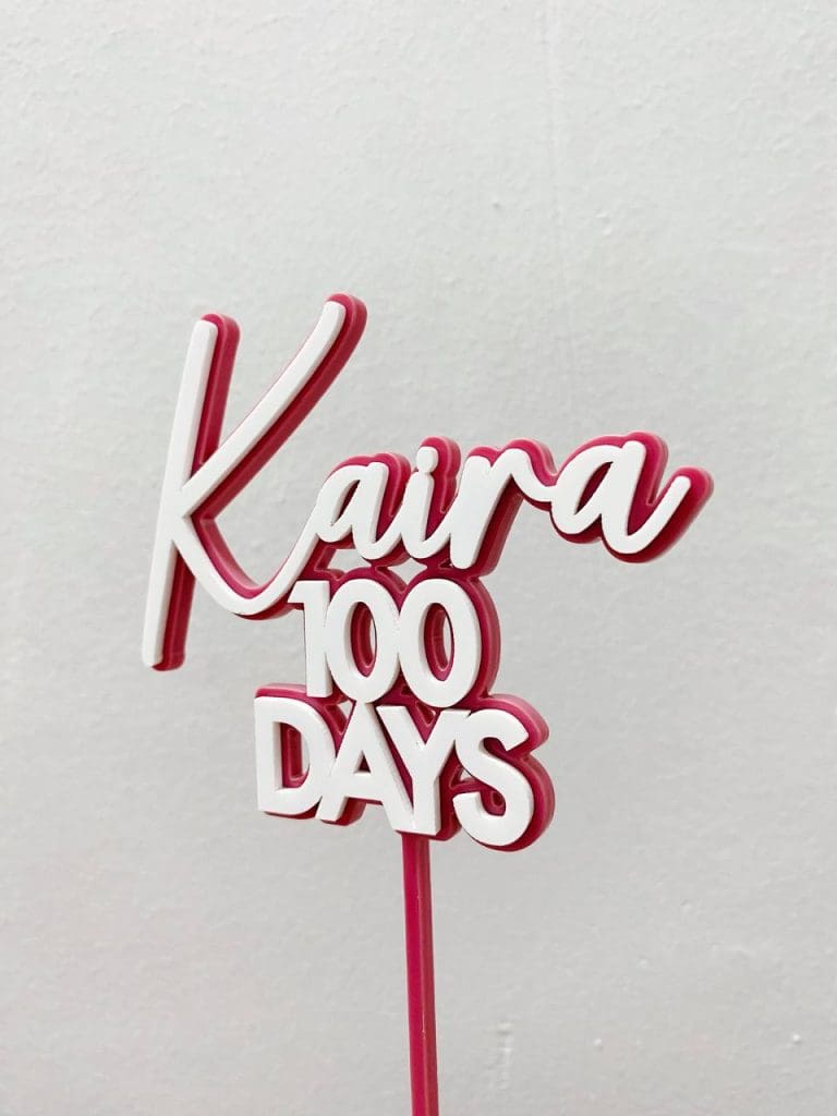 Double Layered Text Cake Topper - Ohfriday!