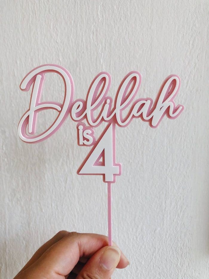 Double Layered Text Cake Topper - Ohfriday!