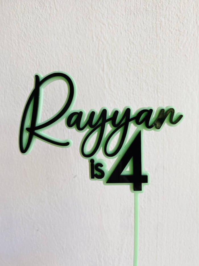 Double Layered Text Cake Topper - Ohfriday!