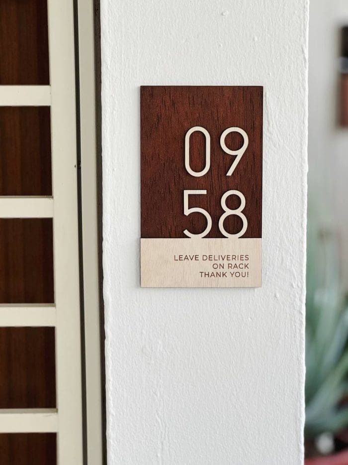 Info Unit Number Plaque - Ohfriday!